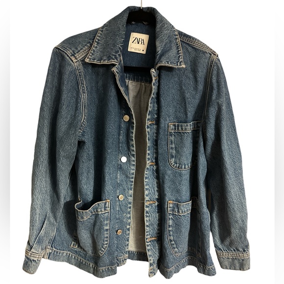 Zara | Jackets & Coats | Zara Oversized Denim Jacket | Poshmark
